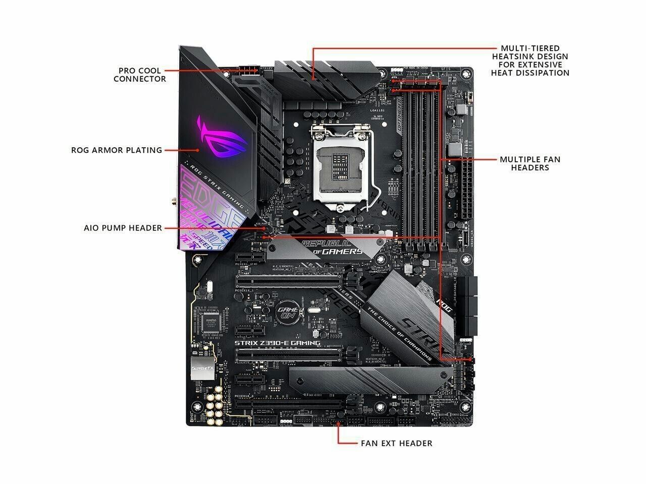 China ASUS ROG STRIX Z390-E GAMING Motherboard ATX Intel Z390 LGA1151 ...